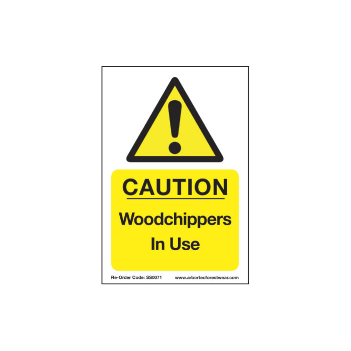 Corex Warning Wood Chipper Sign